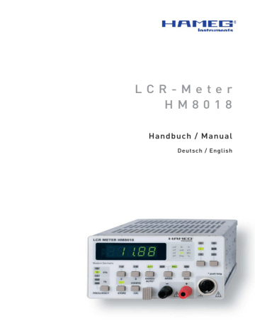 LCR Meter HM8018 User Manual | Manualzz