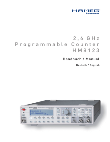 HAMEG Programmable Counter HM8123 Manual | Manualzz