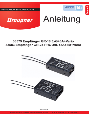 GRAUPNER 33579 - GR-18 Bedienungsanleitung | Manualzz