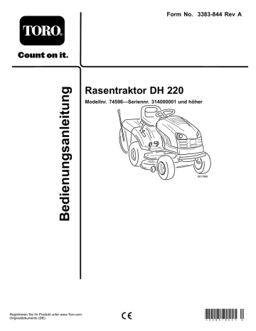 Rasentraktor DH 220 Bedienungsanleitung | Manualzz