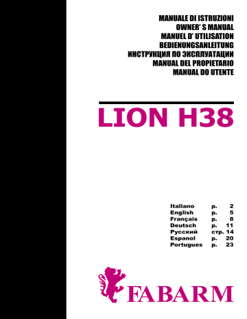 FABARM LION H38 Shotgun Owners Manual | Manualzz