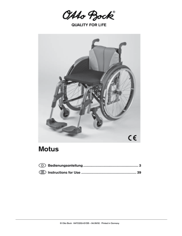 Adaptive Wheelchair Motus Instructions for Use | Manualzz