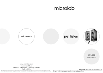 Microlab SOLO 7C User Manual | Manualzz