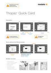 Medela Thopaz - Operating instructions, Quick Reference manual, User Guide
