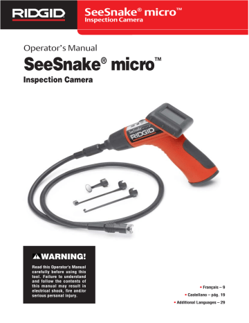 RIDGID SeeSnake micro Operator's Manual | Manualzz