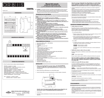 Orbis CODITEL User Manual | Manualzz
