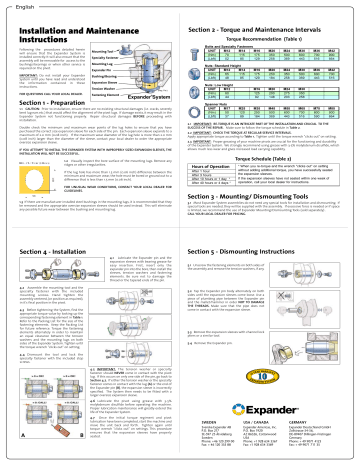 Expander System Installation and Maintenance Instructions | Manualzz