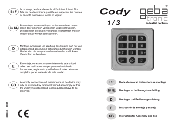 Geba Tronic Cody 1-3 Bedienungsanleitung | Manualzz