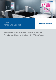 HEIDELBERG Prinect CP2000 Center - User Guide, User manual
