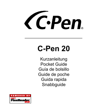 C-Pen 20 Pocket Guide | Manualzz