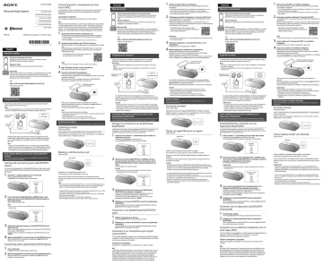 Sony SRS-X2 Quick start guide | Manualzz