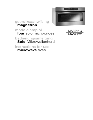 Atag MA 3292 C Owner Manual | Manualzz