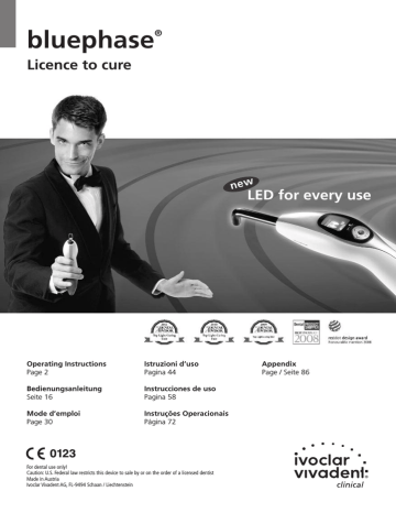 Ivoclar Vivadent bluephase Operating Instructions Manual | Manualzz