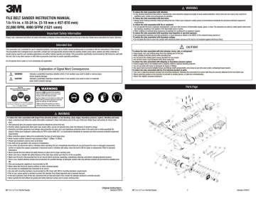3M File Belt Sander 28366 Instruction Manual | Manualzz