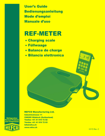REFCO REF-METER User's Guide | Manualzz