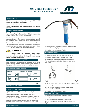 Macnaught Flexigun K32 Instruction manual | Manualzz