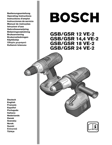 GSB/GSR 12 VE-2 GSB/GSR 14,4 VE-2 GSB/GSR 18 VE | Manualzz