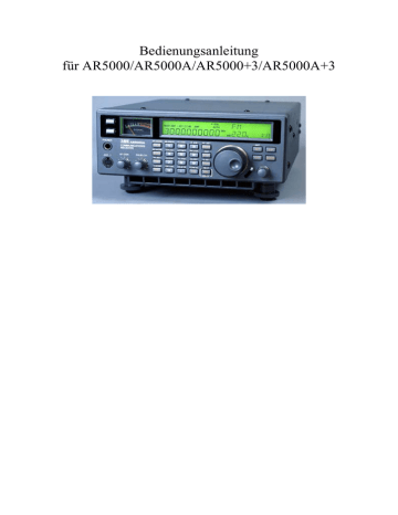 AOR AR5000, AR5000A, AR5000+3, AR5000A+3 Bedienungsanleitung | Manualzz
