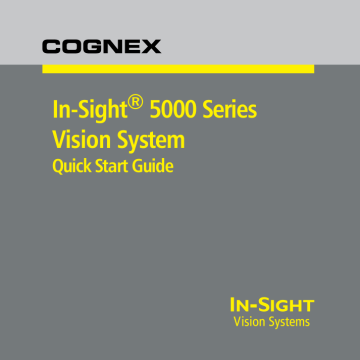 In-Sight® 5000 Series Vision System Quick Start Guide | Manualzz