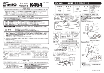 inno K454 car roof rack Installation Manual | Manualzz