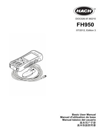 HACH Portable velocity system FH950 Basic User Manual | Manualzz