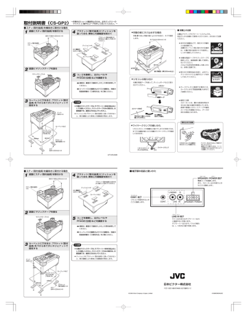JVC CS-GP2 アクティブサブウーハーシステム 取付説明書 | Manualzz