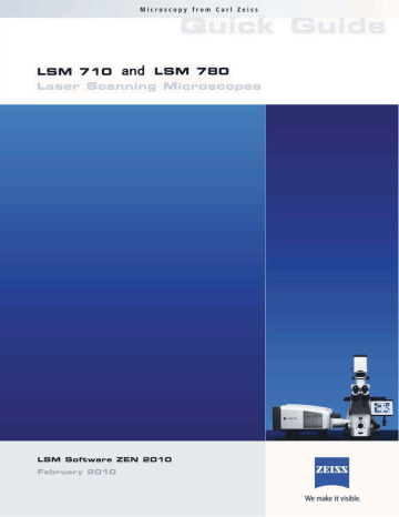 Carl Zeiss LSM 710, LSM 780 レーザ走査型顕微鏡 クイックガイド | Manualzz