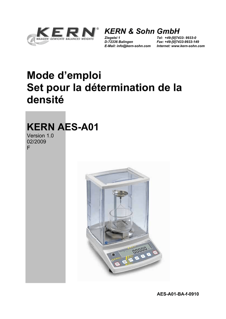 KERN AES-A01 Mode d'emploi | Manualzz