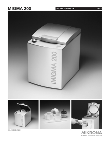 Mélangeur pour alginate MIGMA 200 : Mode d'emploi | Manualzz