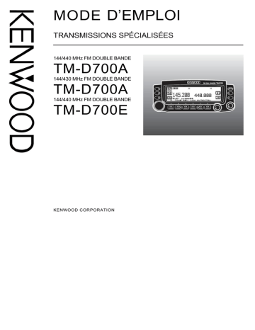 Mode d'emploi Kenwood TM-D700A, TM-D700E | Manualzz