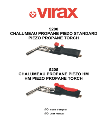 Virax 5200, 5205 Propane Torch User Manual | Manualzz