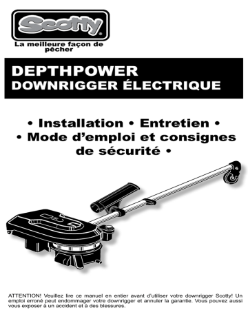 Manuel d'utilisation du Downrigger électrique Depthpower Scotty | Manualzz