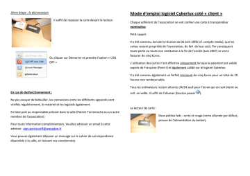 Logiciel d'accès Cyberlux - Mode d'emploi | Manualzz