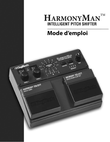 DigiTech HarmonyMan - Mode d'emploi | Manualzz