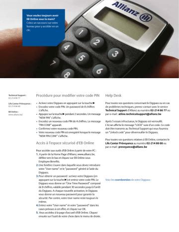 Manuel d'utilisation Digipass EB Online | Manualzz