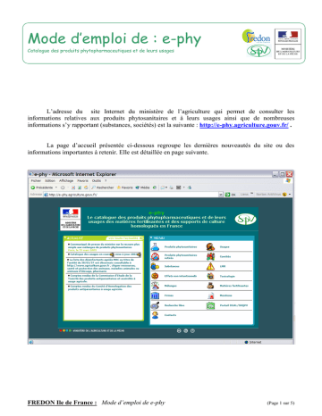 Mode d'emploi e-phy | Manualzz