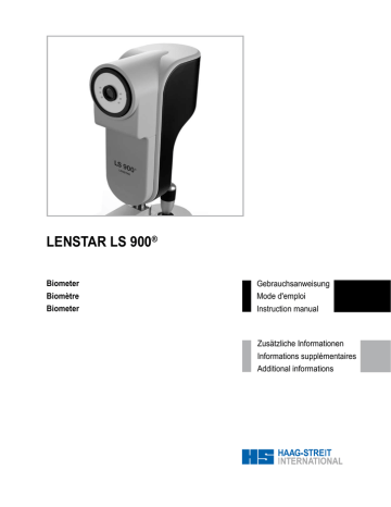 Biometer LENSTAR LS 900 Instruction Manual | Manualzz