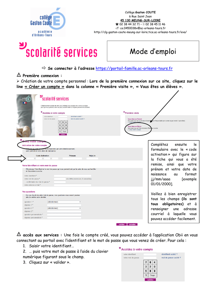 Se connecter au Webclasseur Orientation