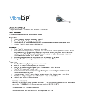 Manuel d'utilisation VibraTip | Manualzz