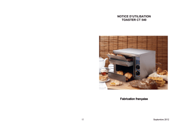 Notice d’utilisation Toaster CT 540 | Manualzz