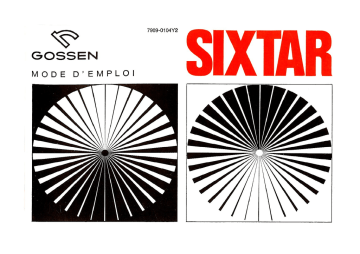 SIXTAR Mode d'emploi | Manualzz