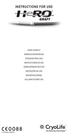 Hemodialysis Graft HeRO Instructions for Use | Manualzz