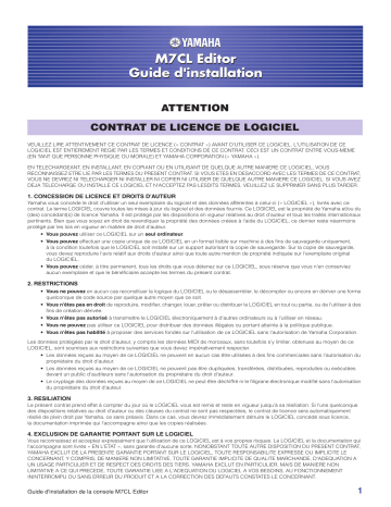 Guide d'installation console de mixage M7CL Editor | Manualzz