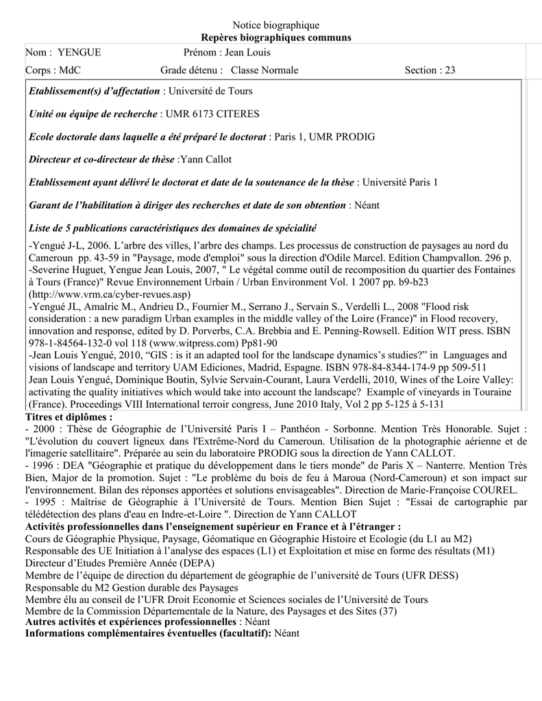 notice biographique exemple