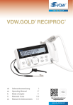 VDW.GOLD RECIPROC Gebrauchsanweisung | Manualzz