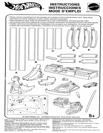Mattel Hot Wheels Raptor Blast Track Set Manuel utilisateur | Manualzz