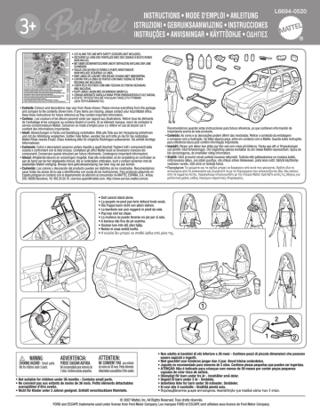 Barbie doll vehicle Escape Instructions | Manualzz