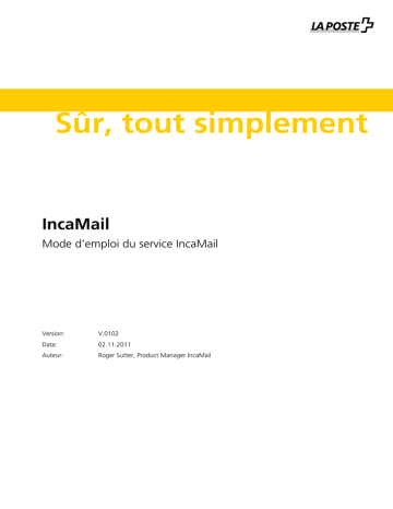 Service IncaMail - Mode d’emploi | Manualzz