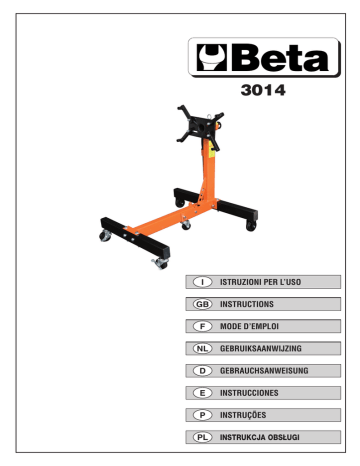 Beta 3014 Engine stand Operating Manual | Manualzz