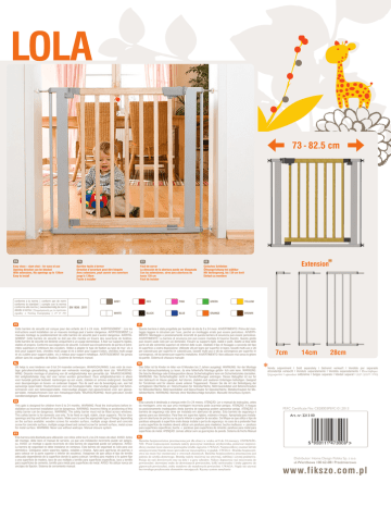 Safety gate Lola User Manual | Manualzz